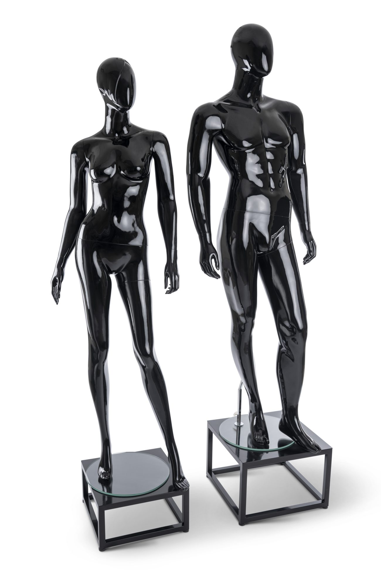 Shiny Black Podiums for Mannequins (MP1618-B) – MannequinSource.com